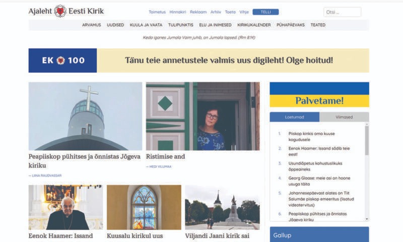 Vainupea kirikut ehib gobelään «Armuaeg» | Ajaleht Eesti Kirik